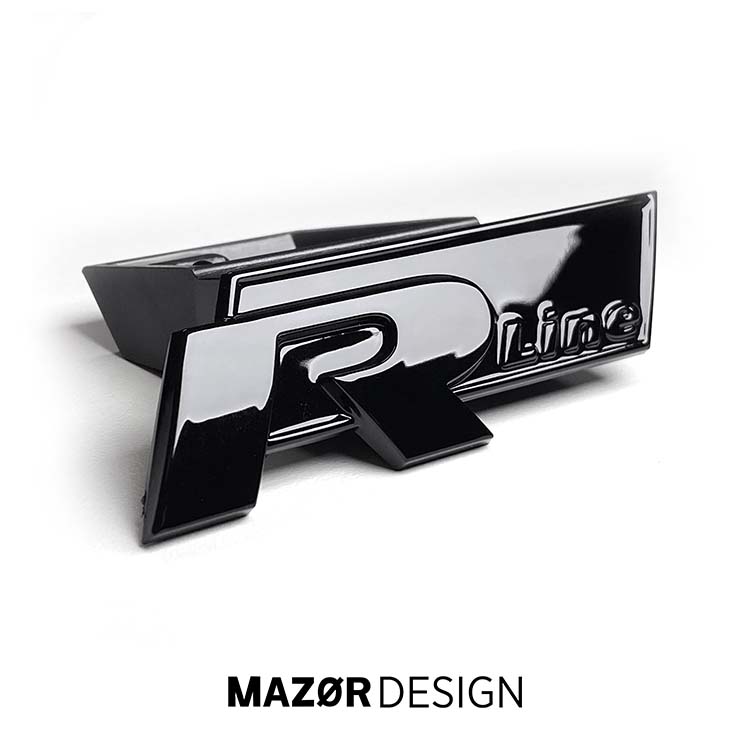 VW Golf 7 - R-Line Emblem Vorne Schwarz Glanz