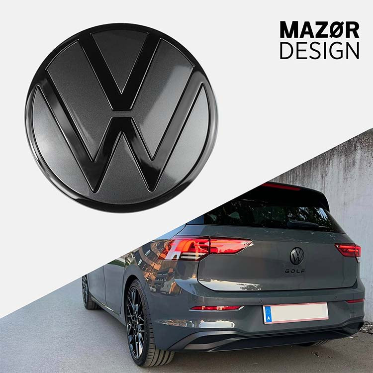VW Golf 8 - Emblem Hinten Schwarz Delfingrau Metallic LC7Q