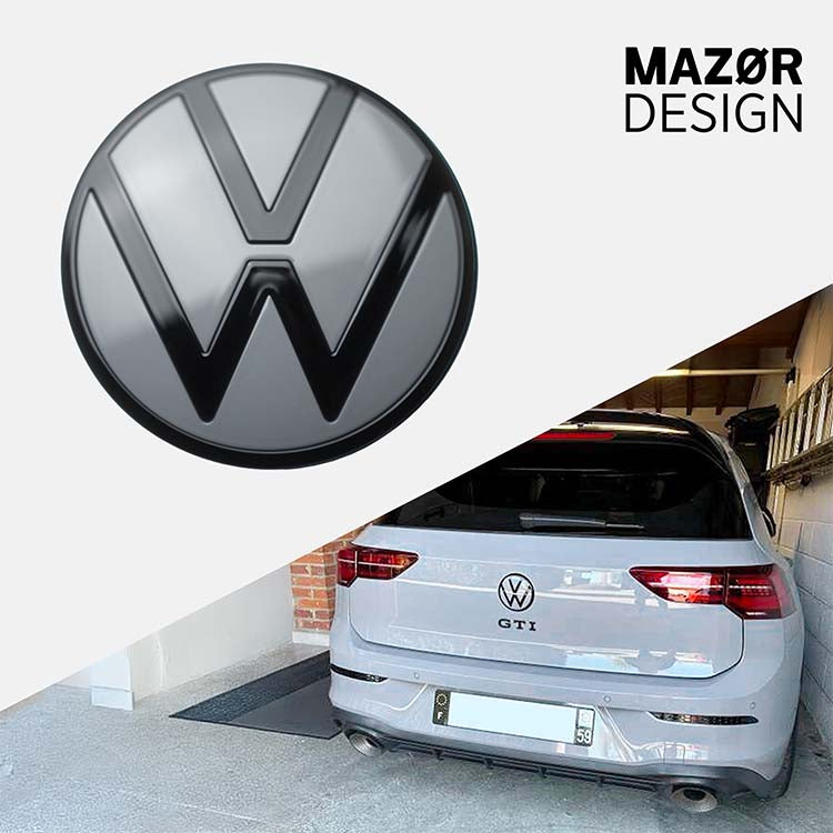 VW Golf 8 - Emblem Hinten Schwarz Mondsteingrau Uni LA7C
